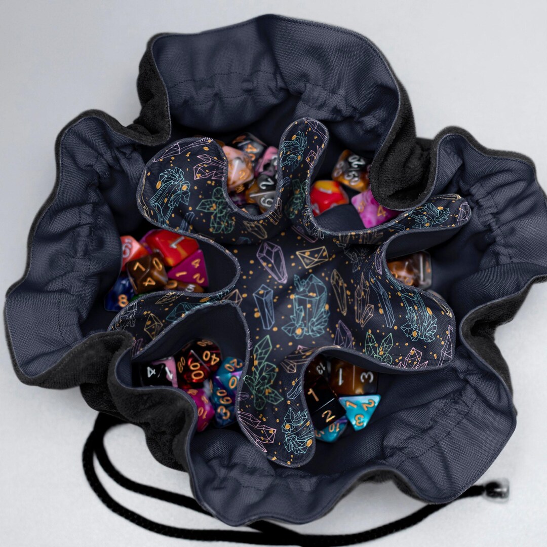 Occult Velvet Dice Bag With Crystal Pockets for Dnd, Witchy Dice ...