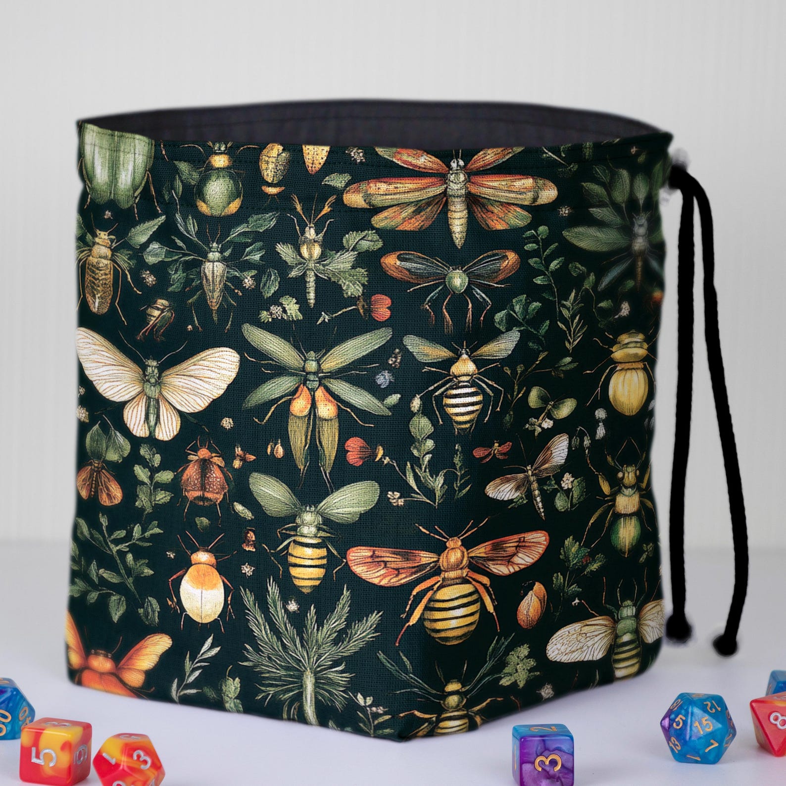 Insects Dice Bag: Druid RPG D&D Dice Pouch With Pockets - Etsy