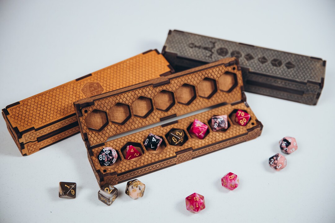 Dice Storage Dnd Dice Box Dnd Group Gift Wooden Dice Box - Etsy