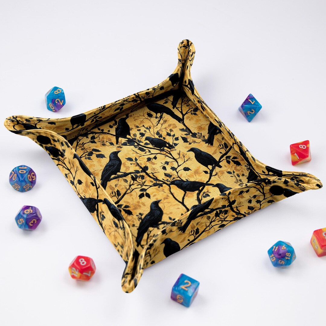 Dice Tray D&D Raven Dice Rolling Tray Crow - Etsy