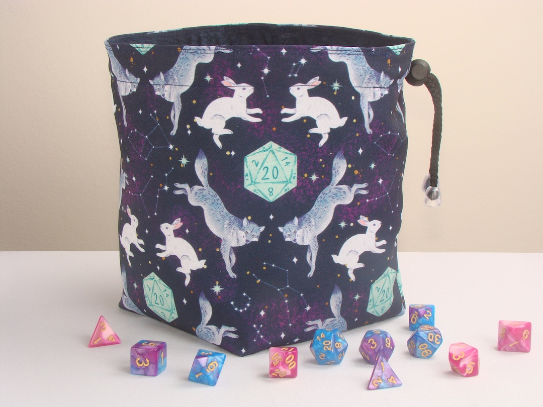 Wolf and Rabbit Dice Bag Dice Bag Dnd Gift Ideas Dnd Dice - Etsy