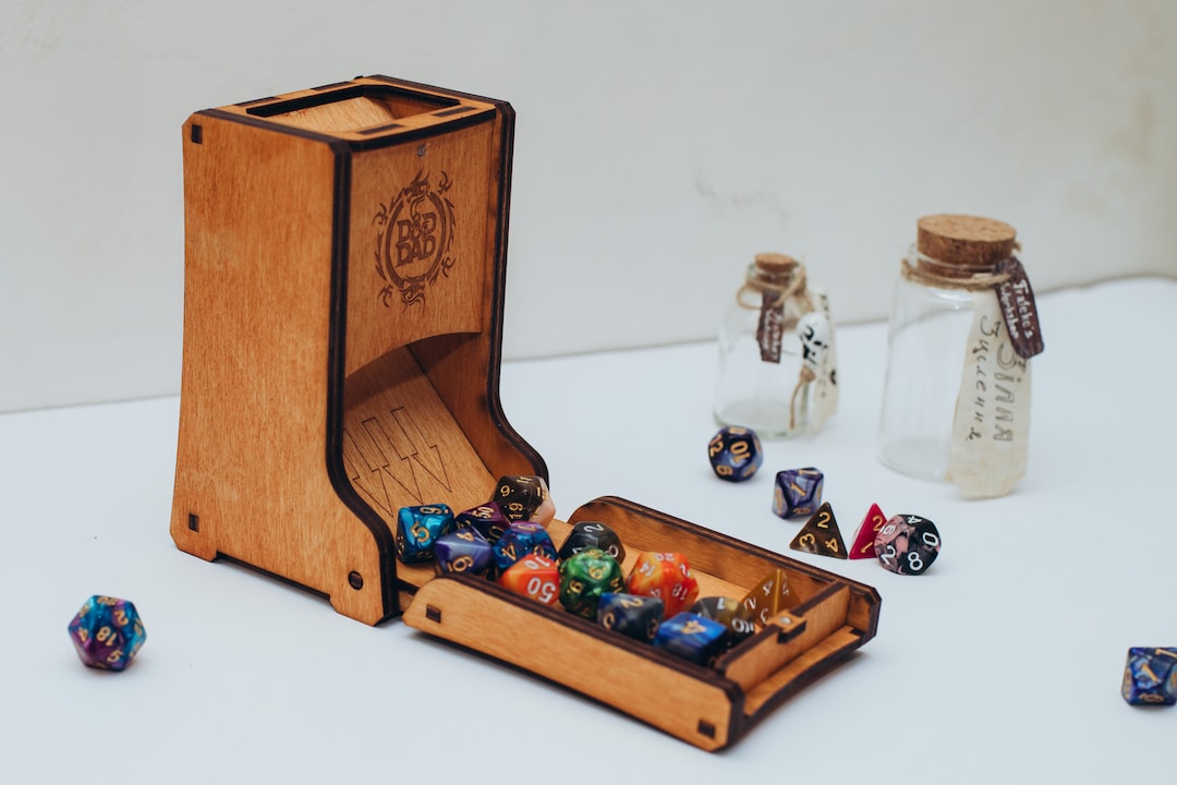 Dice Roller Tower Wooden Dnd Dice Tower Dice Tower With - Etsy