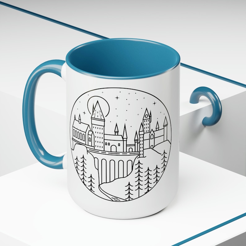 Magical Wizard Castle Two-tone Coffee Mugs 15oz Ceramic Mug - Etsy