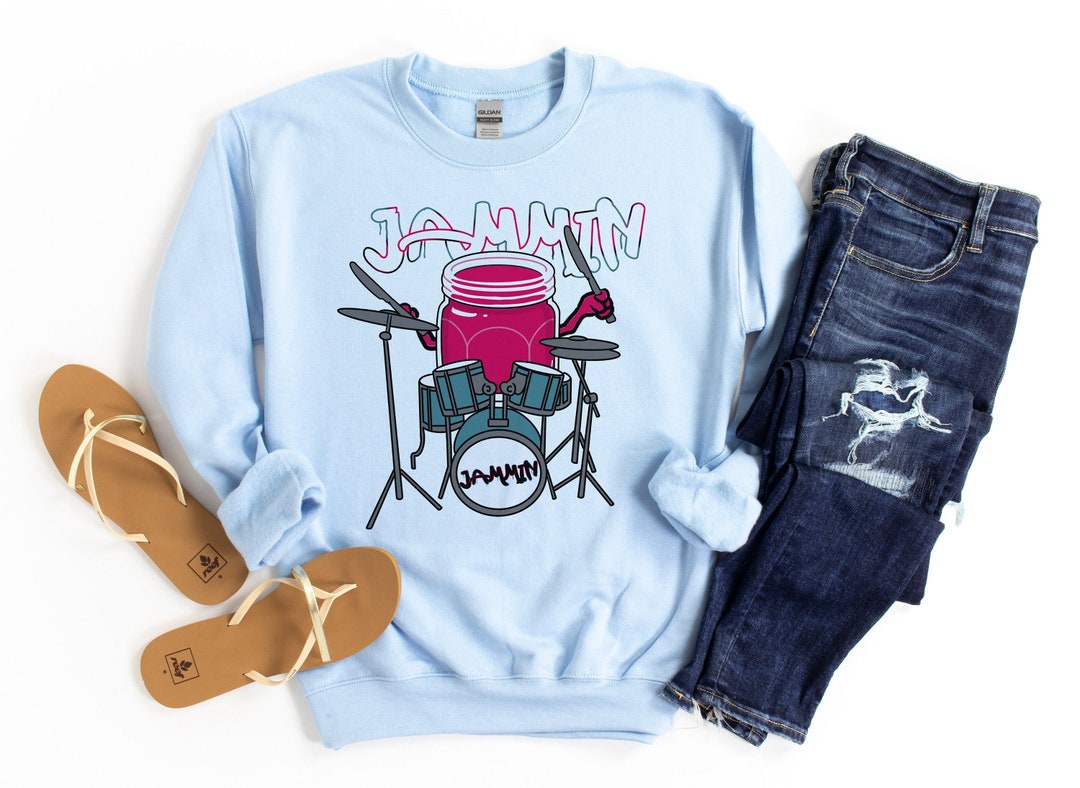 Jammin' Jam Unisex Crewneck Sweatshirt, Funny Fruit Jam Pun Pullover ...