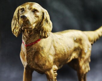 Antique Metal Dog Statue - Etsy