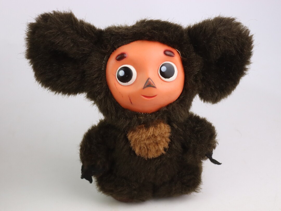 Vintage Toy Cheburashka. Soviet Plush Cheburashka. Russia Toy. Old ...