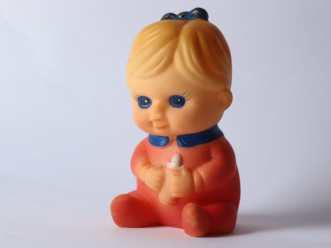 Vintage Rubber Toy Baby. Baby Girl Doll. Old Ussr Times Toy. Baby Girl ...