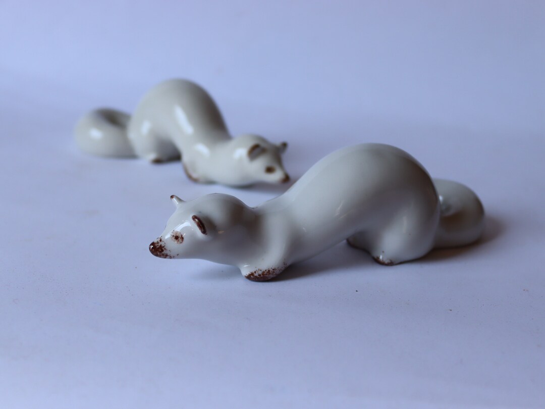 Vintage Porcelain Marten, China Ferret Statuette, Soviet Version Pan ...