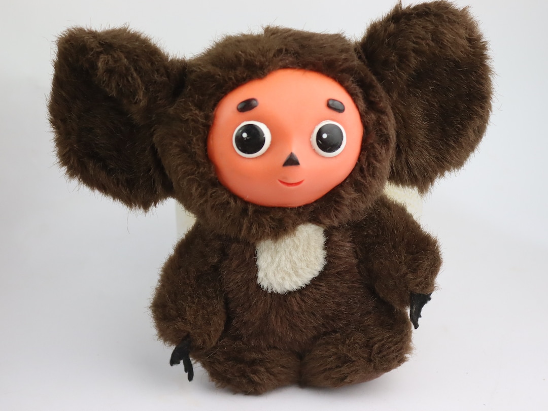 Vintage Toy Cheburashka. Soviet Plush Cheburashka. Russia Toy. Old ...