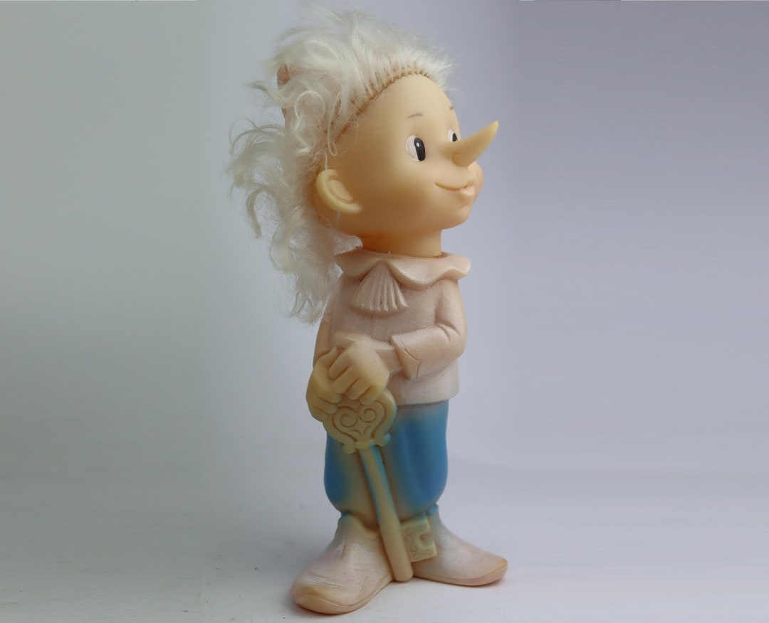 Vintage Rubber Pinocchio , Russian Buratino , Vintage Pinocchio, Old ...