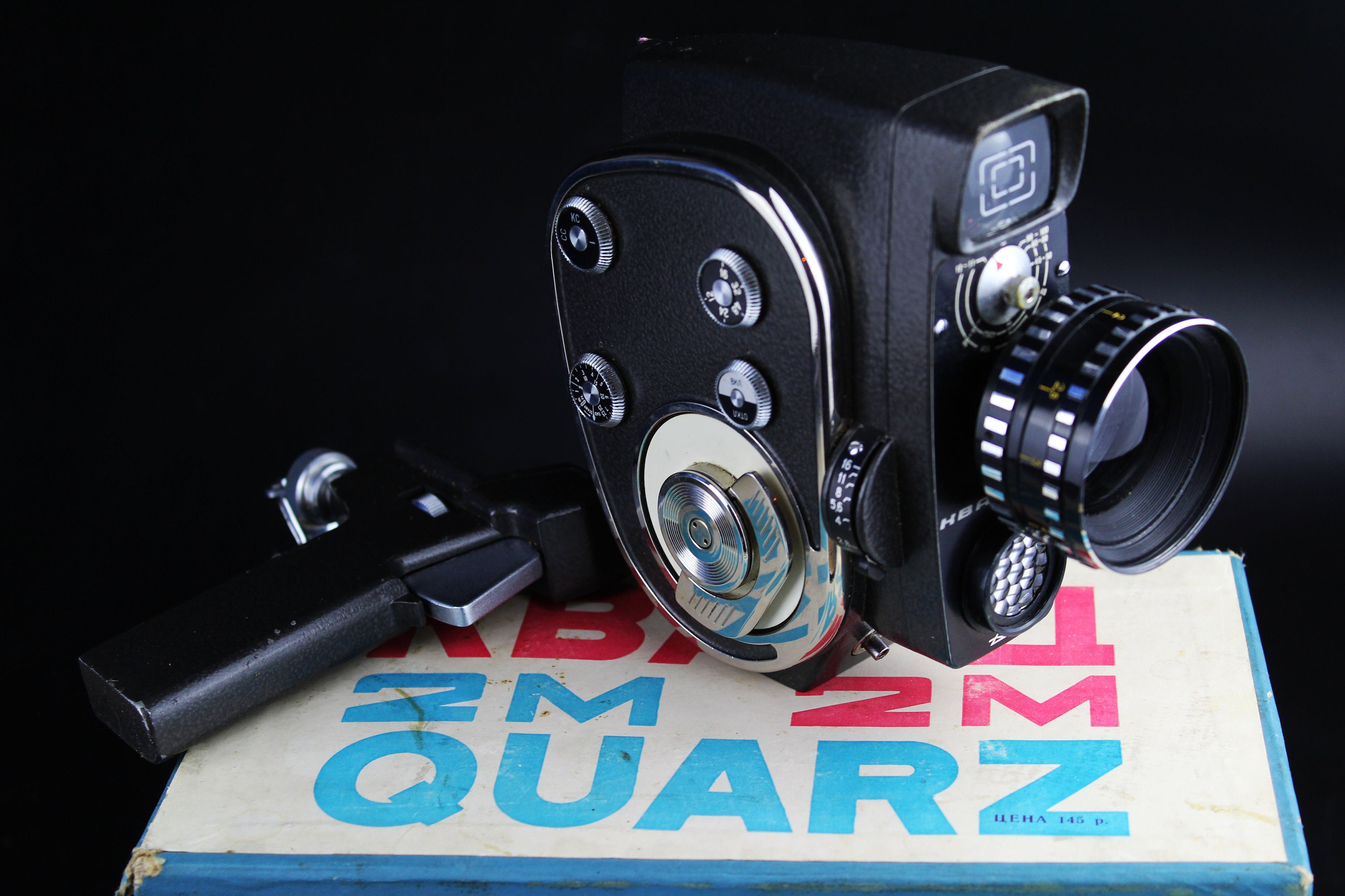 1969 Vintage Camera Quartz 2m. Soviet Movie Camera. Antique Film Camera ...