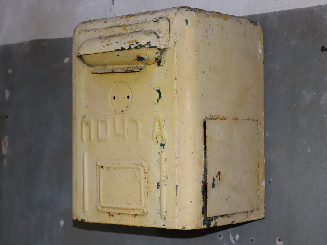 Large Vintage Outside Postal Box, Soviet Mailbox, Wall Mount Mailbox ...