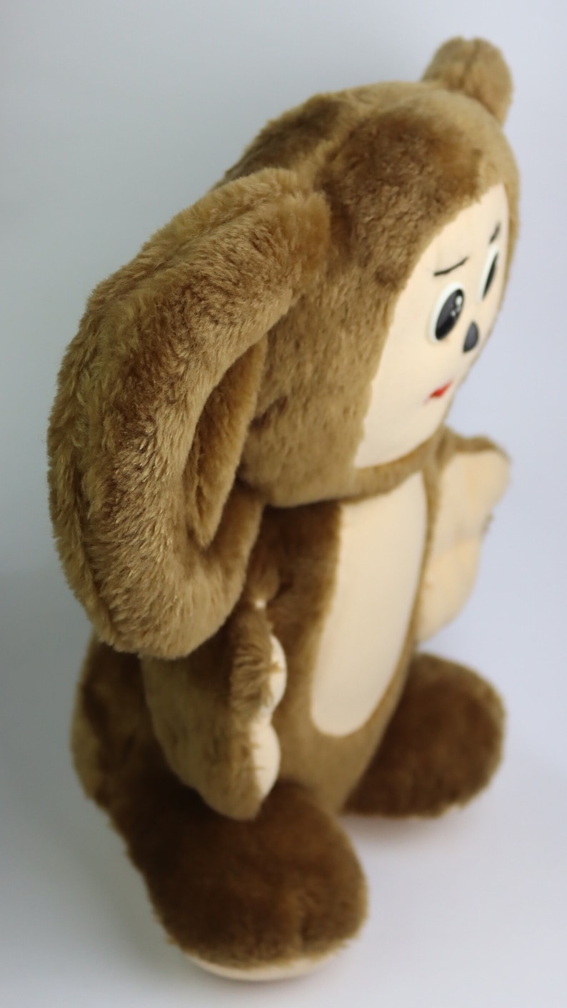 Big Vintage Toy Cheburashka. Soviet Plush Cheburashka. Russia Toy. Old ...