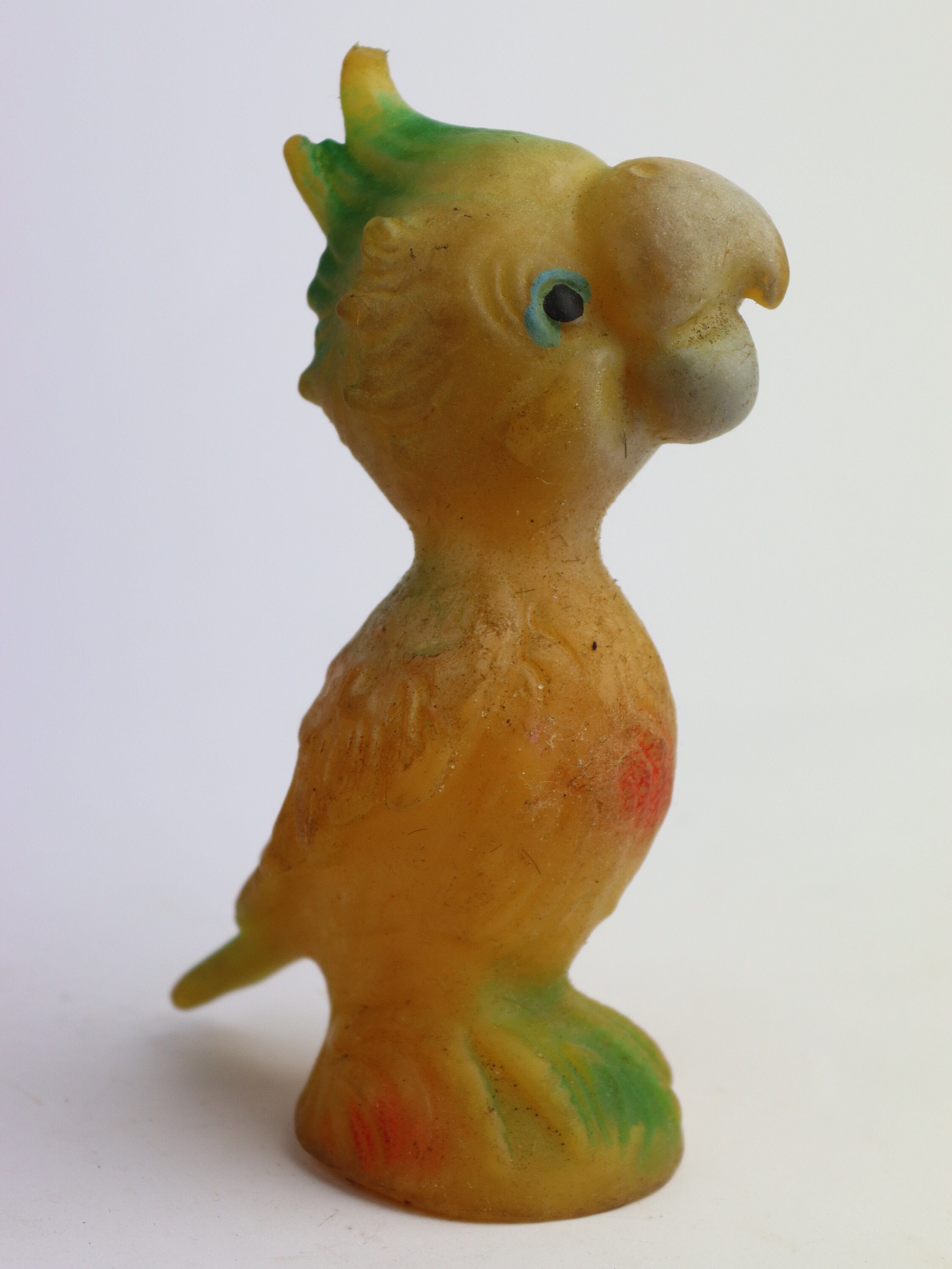 Vintage Rubber Toy Parrot, Rubber Parrot, Soviet Parrot Toy, Soviet ...