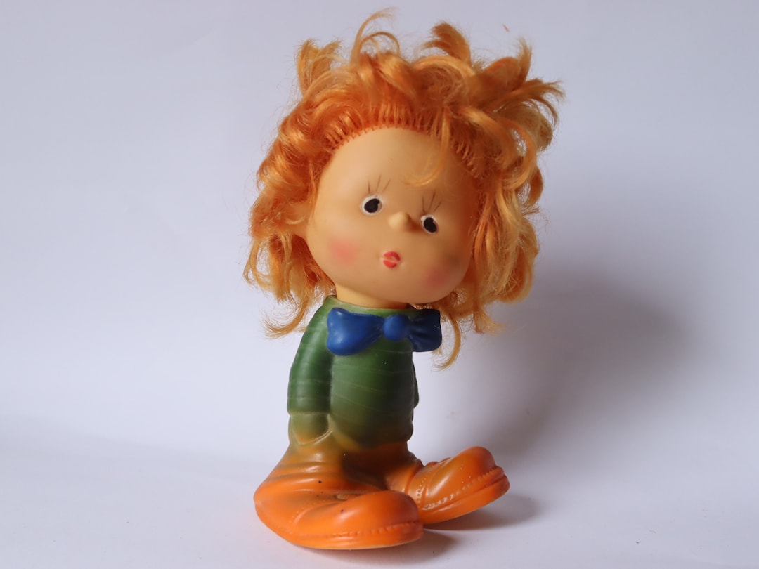 Vintage Rubber Toy Child Boy. Soviet Kid Neznayka. Old Ussr Russian Old ...