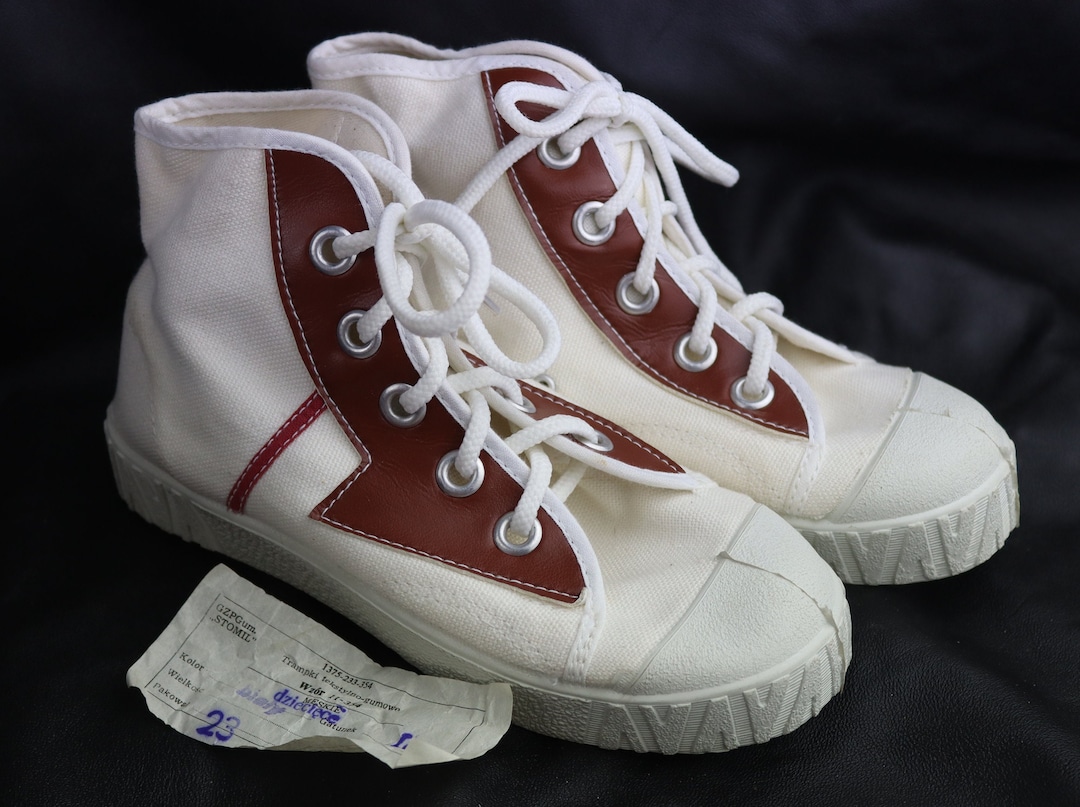 New Vintage Polish Sneakers, Cebo Jeans Gumshoes, Rubber Women Shoes ...