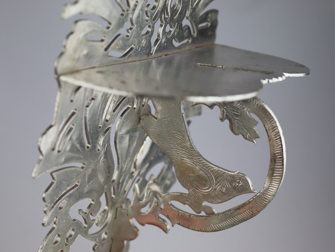 Vintage Metal Shelf, Small Shelf, Soviet Wall Decor, Antique Rack, Bird ...