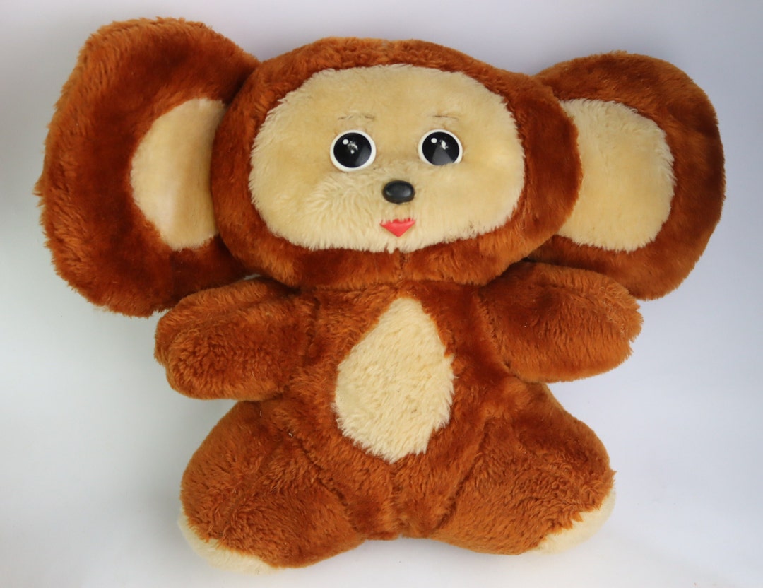 Big Vintage Toy Cheburashka. Soviet Plush Cheburashka. Russia Toy. Old ...