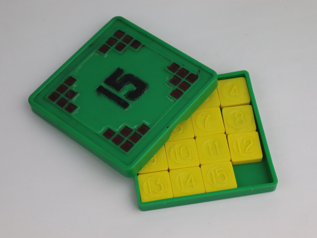 Soviet Logic Game 15, Vintage Game 15, Puzzle Sliding Number Block Game ...
