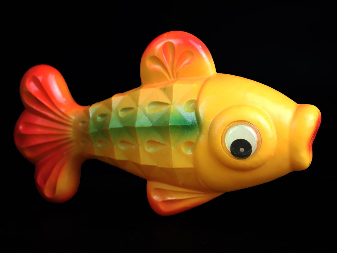 Vintage Large Celluloid Fish, Soviet Fish Toy, Vintage Fish, Soviet Toy ...
