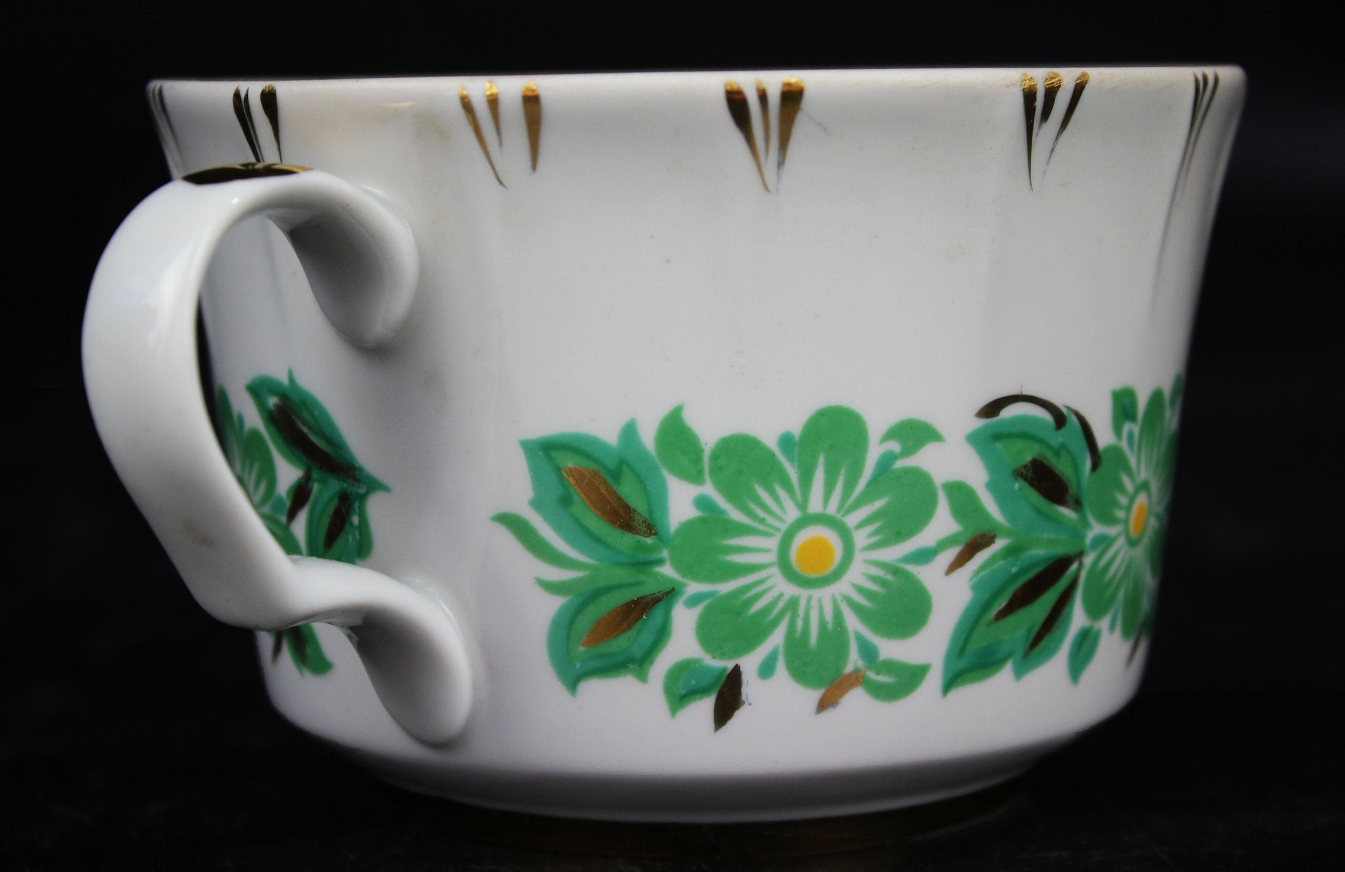 Vintage porcelain soup cup soviet soup bowl two handled soup | Etsy
