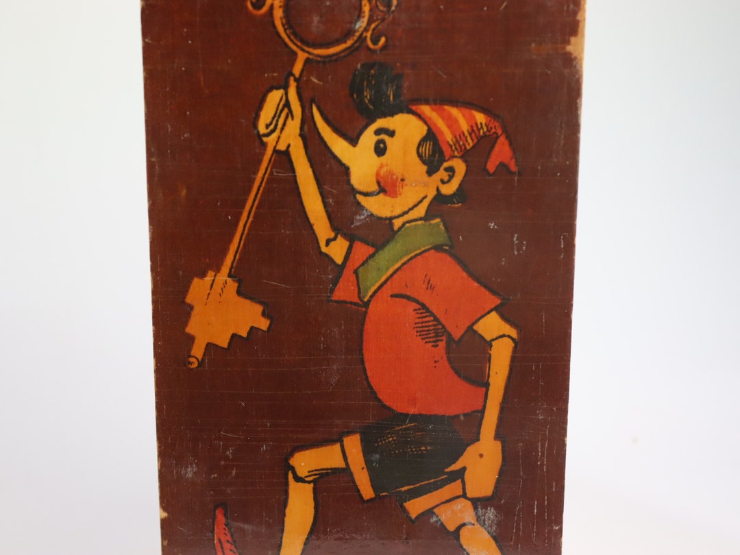 1978 Vintage Wooden Picture Buratino, Soviet Pinocchio Image, Made in ...
