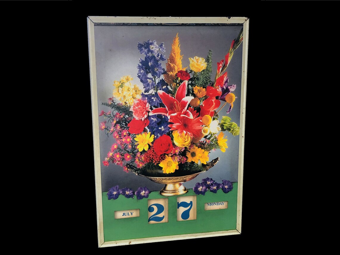 1981 Vintage Wall Perpetual Calendar Gift Idea Vintage | Etsy