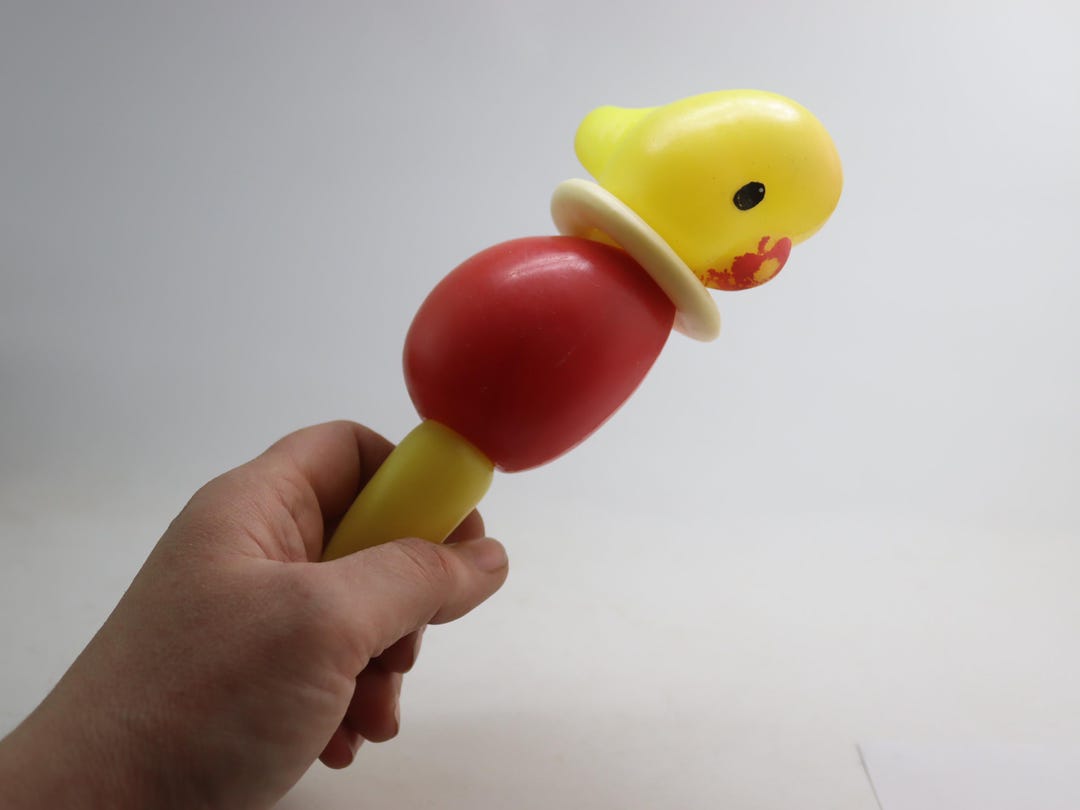 Vintage Blown Plastic Baby Rattle Parrot, Soviet Bird Toy, Vintage Toy ...