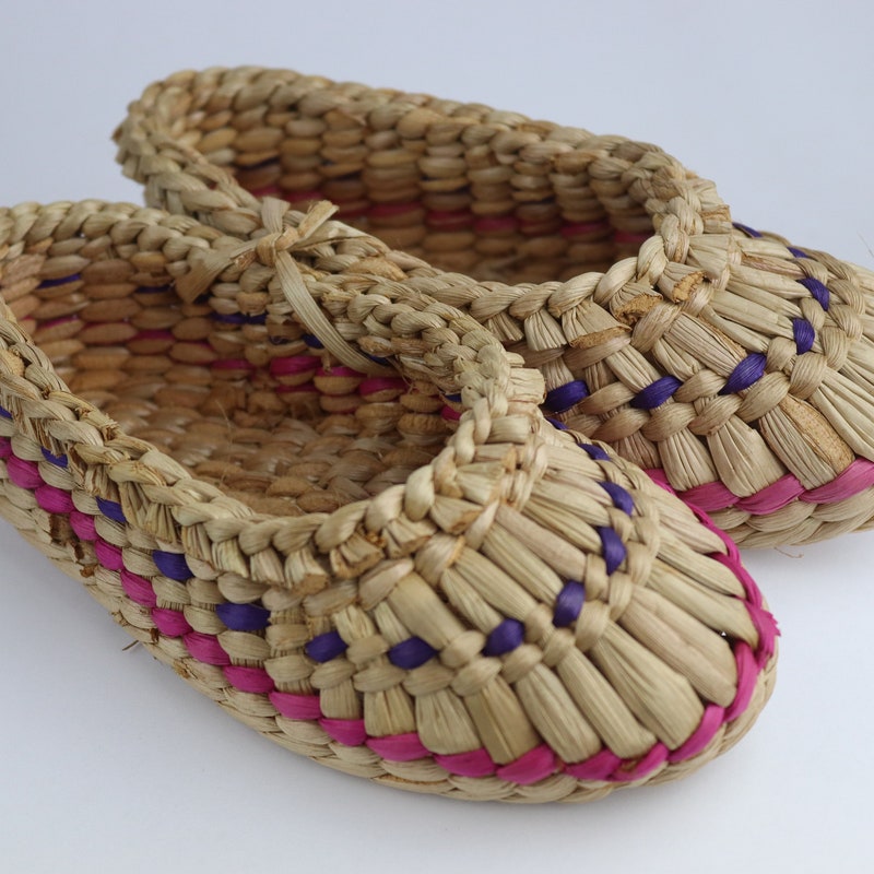 Woven Straw Shoes - Etsy