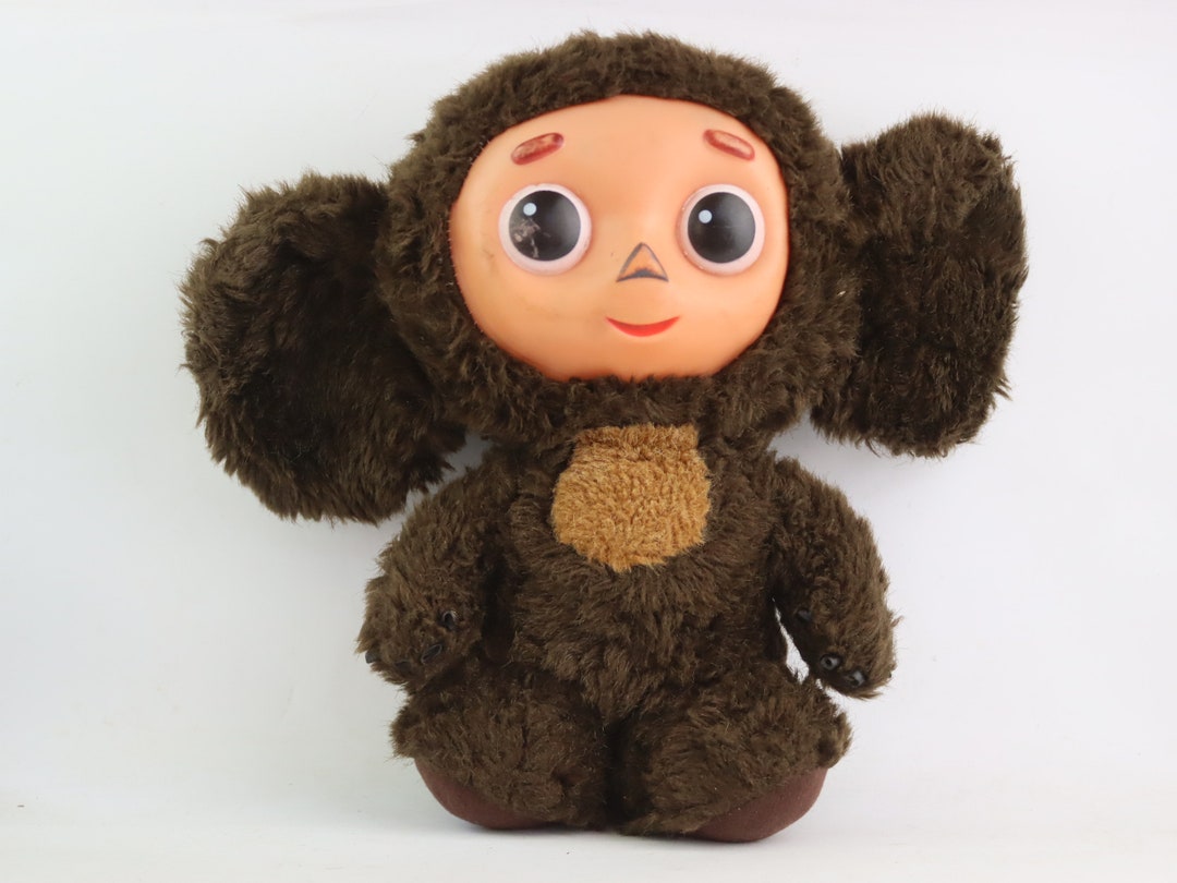 Vintage Toy Cheburashka. Soviet Plush Cheburashka. Russia Toy. Old ...