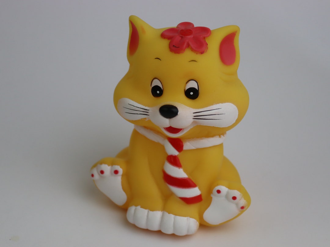 Vintage Rubber Cat, Soviet Time Baby Cat Toy, Ussr Kitten, Baby Kitten ...