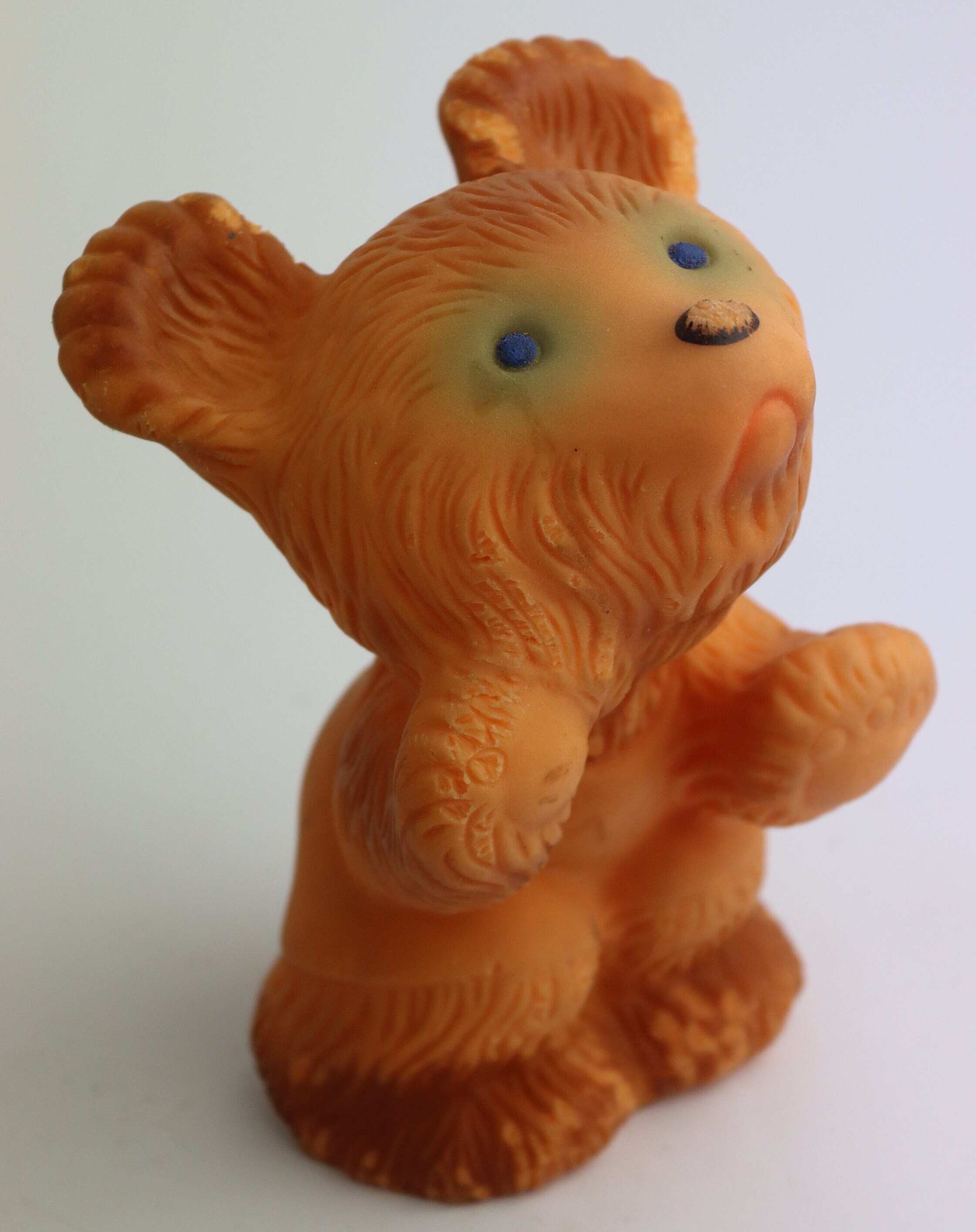 Vintage Rubber Bear, Orange Bear , Vintage Bear , Old Toy, Vintage Toy ...
