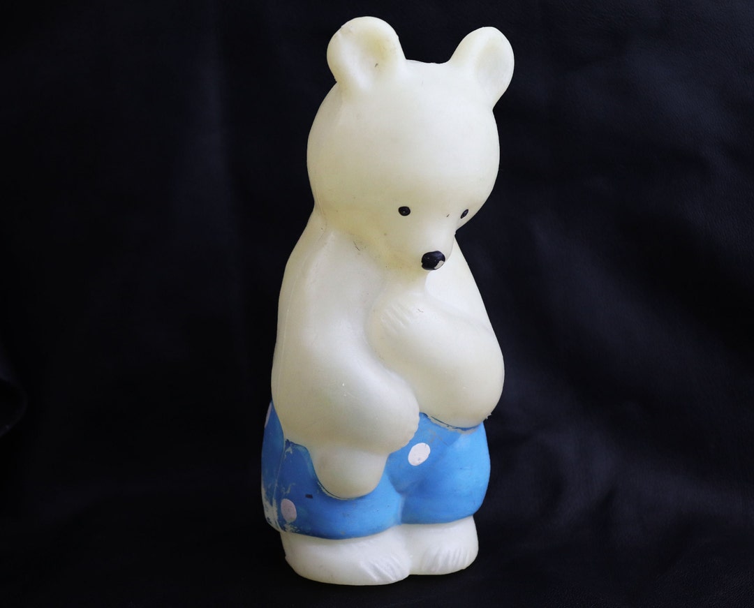 Vintage Plastic Bear, Soviet Bear Toy, Vintage Bear, Soviet Vintage Toy ...