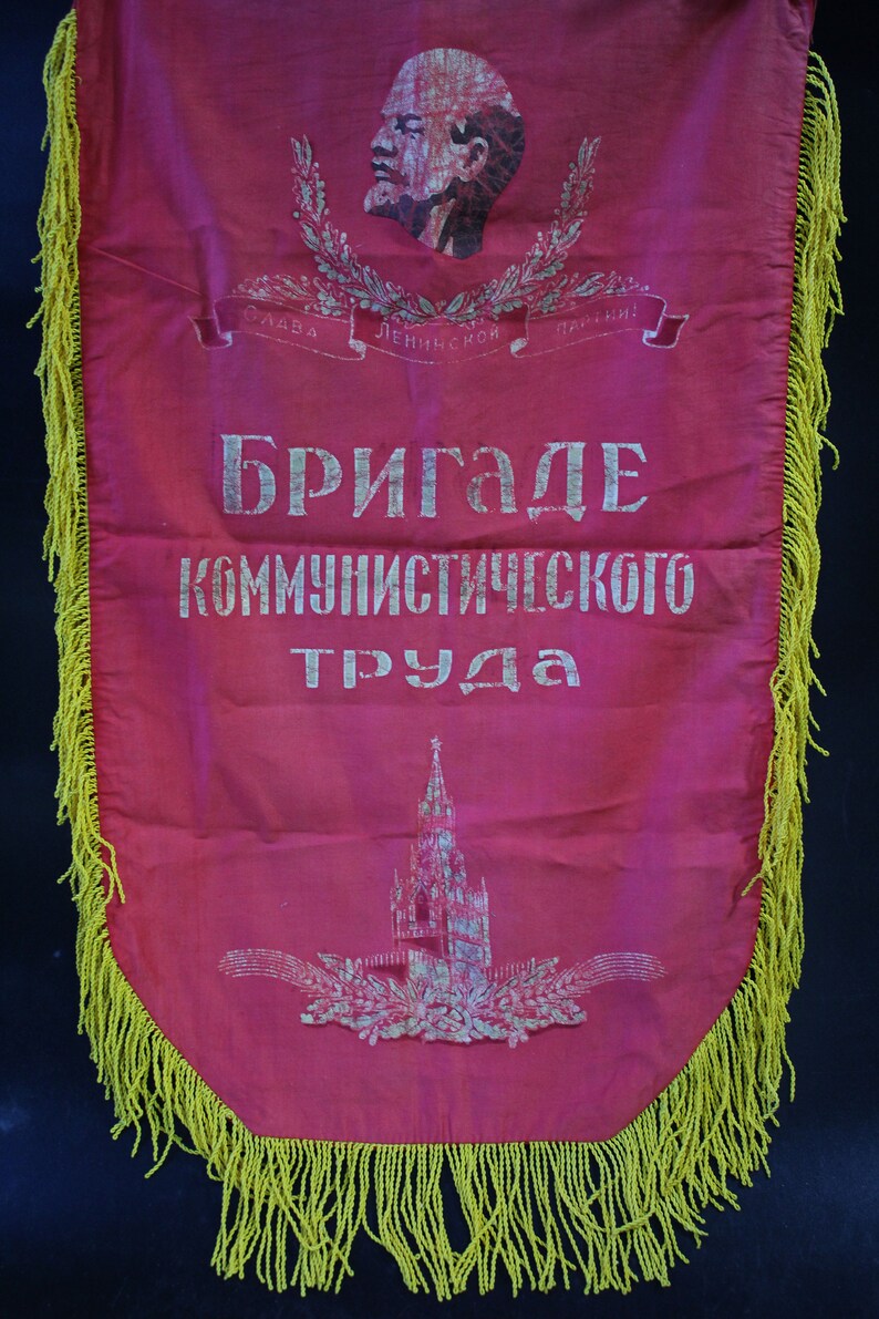 Vintage Lenin Pennant Soviet Communist Pendant Lenin Wall - Etsy