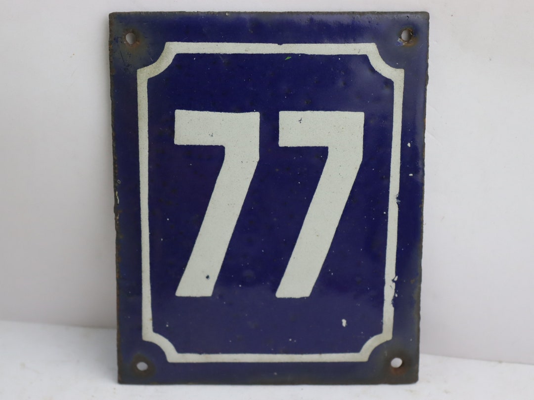 77 House Number Sign Vintage Door Sign Soviet Enamel - Etsy