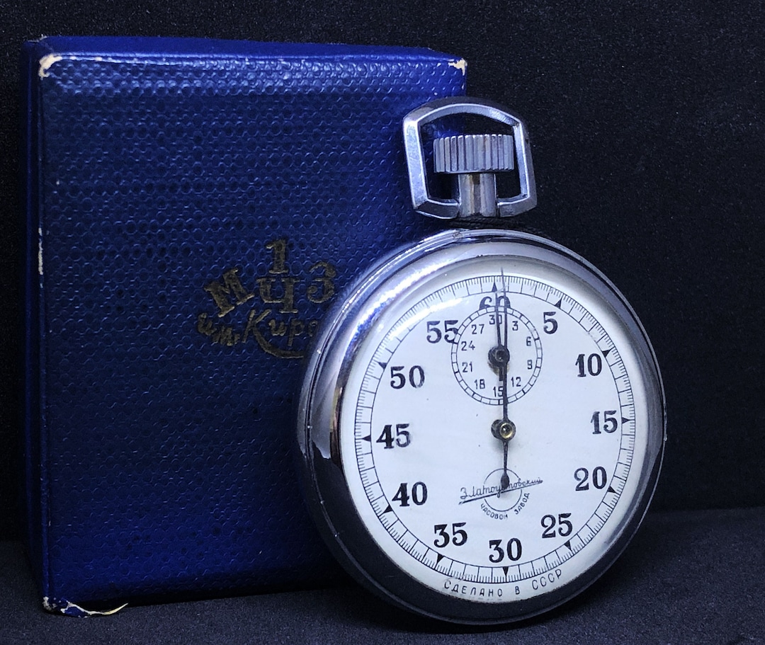 Vintage Mechanical Stopwatch Zlatoust, Soviet Chronometer, Sport Timer ...