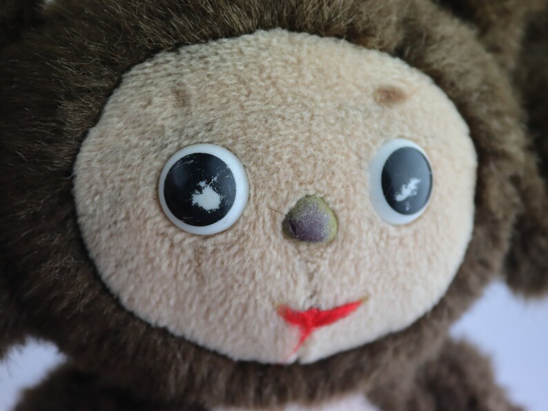 Vintage Soft Toy Cheburashka. Soviet Plush Cheburashka. Russia Toy. Old ...