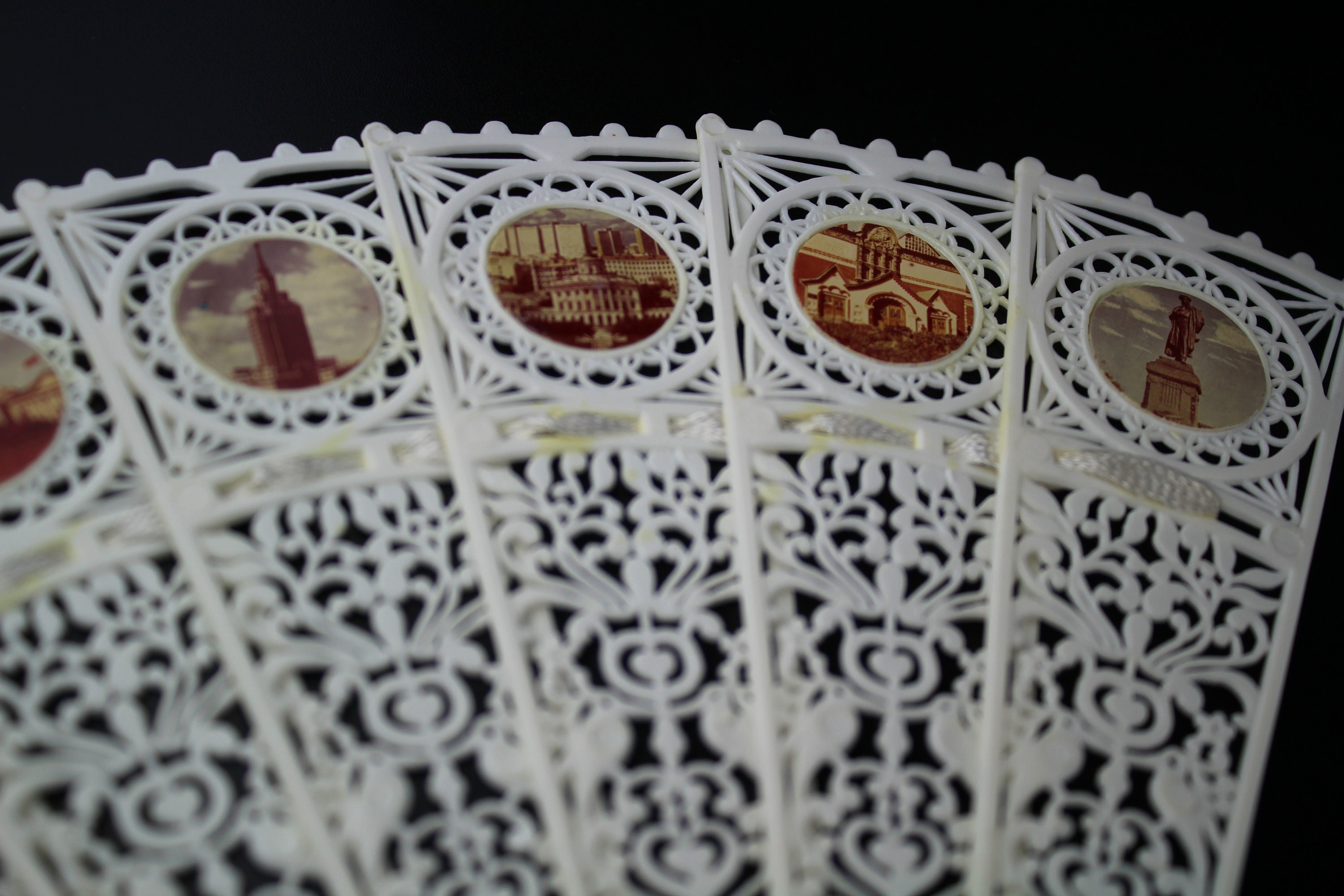 Vintage plastic fan soviet fan openwork fan kremlin moscow | Etsy