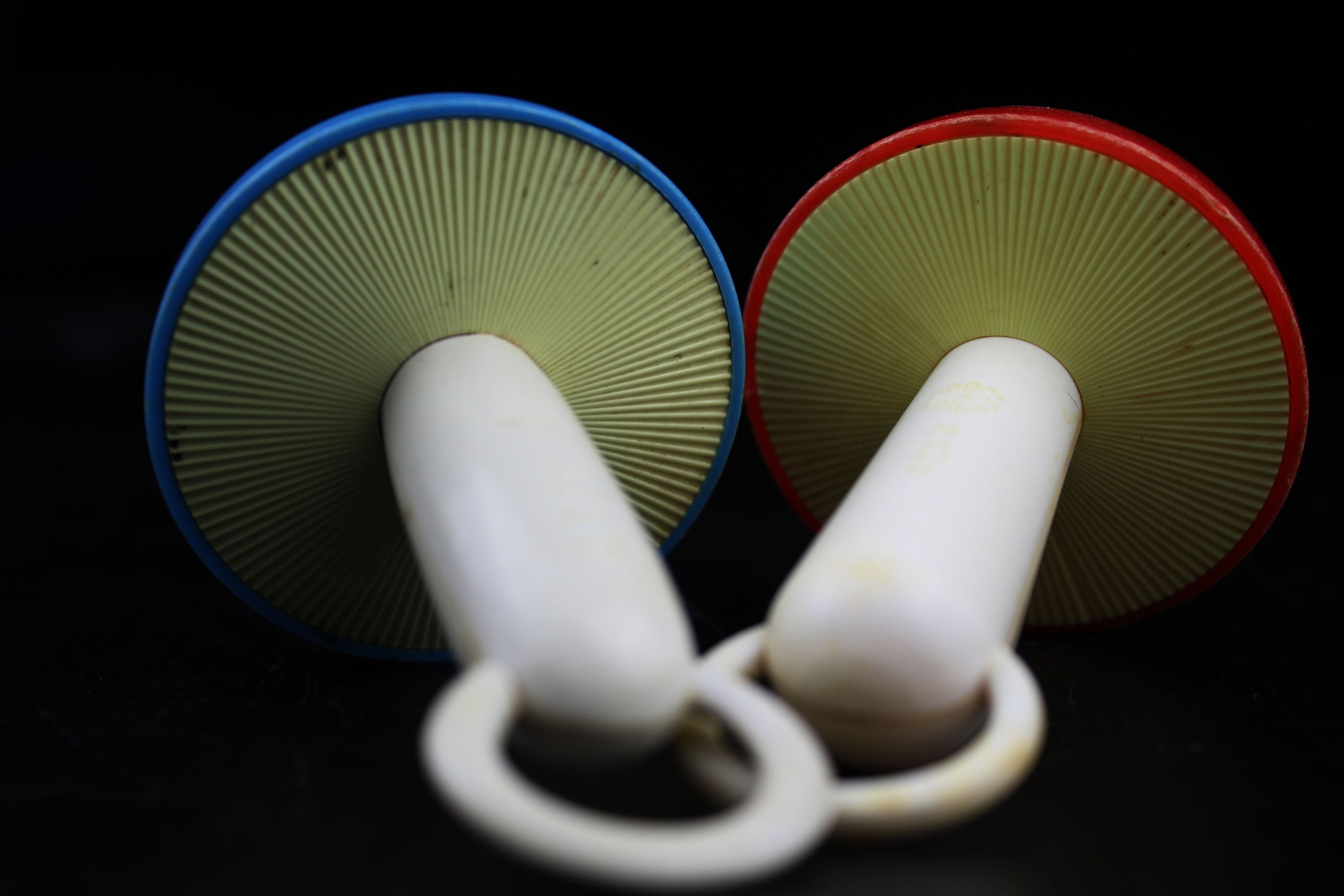 Two Vintage Celluloid Baby Rattle Mushrooms Soviet Mushroom | Etsy