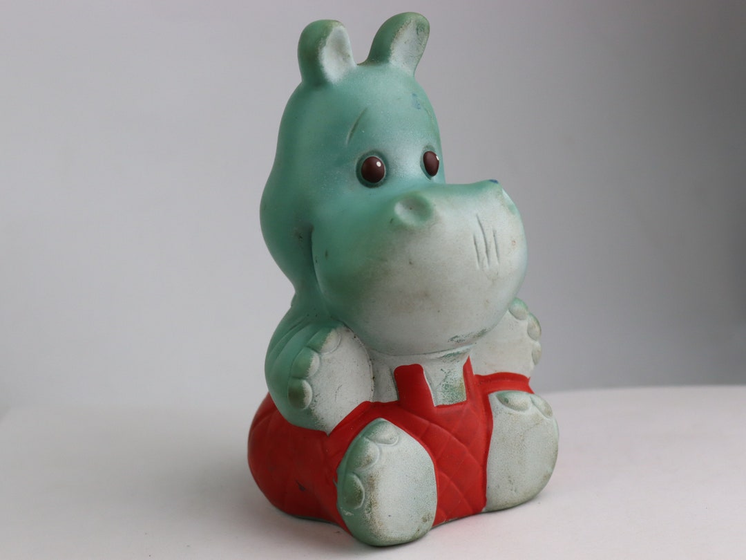Funny Vintage Rubber Hippopotamus, Soviet Behemoth Toy, Ussr Swan, Ussr ...