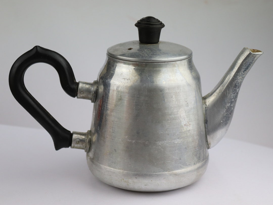 Vintage Metal Teapot,soviet Picnic Teapot With Plastic Handle, Russia ...