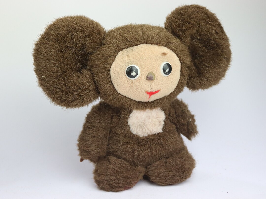 Vintage Soft Toy Cheburashka. Soviet Plush Cheburashka. Russia Toy. Old ...