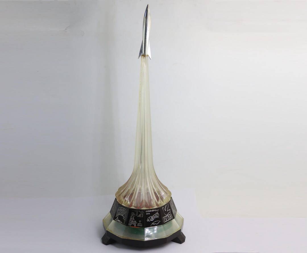 1980 Vintage Rocket Souvenir, Soviet Nightlight Table Lamp Space Rocket ...