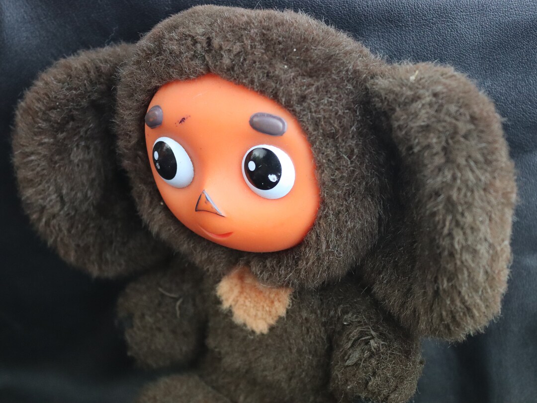 Vintage Toy Cheburashka. Soviet Plush Cheburashka. Russia Toy. Old ...