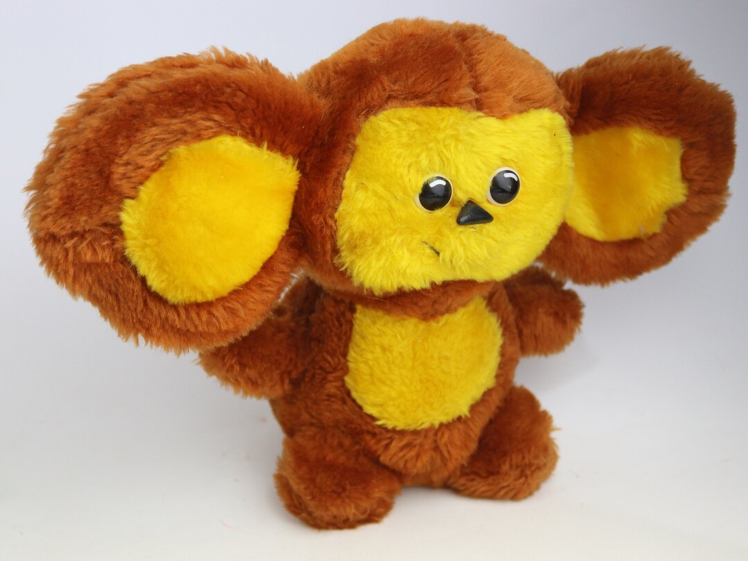 Funny Sunny Vintage Soft Toy Cheburashka. Soviet Plush Cheburashka ...