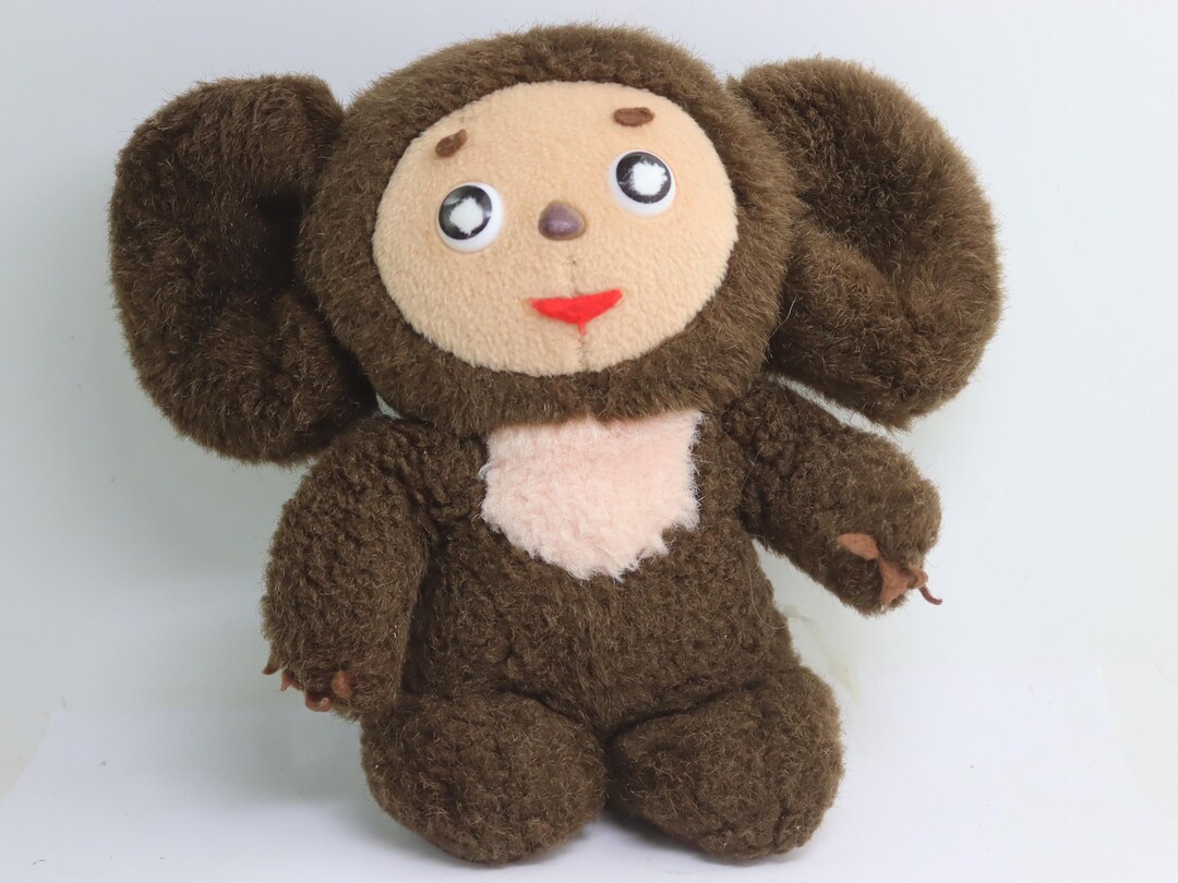 Vintage Soft Toy Cheburashka. Soviet Plush Cheburashka. Russia Toy. Old ...