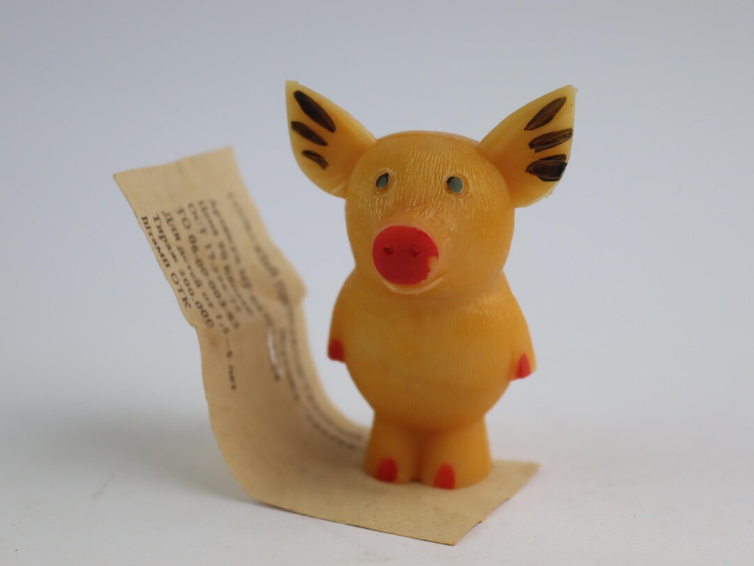 1983 New Vintage Toy Pig, Soviet Toy Piggy, Piglet, Hog, Rubber Toy ...