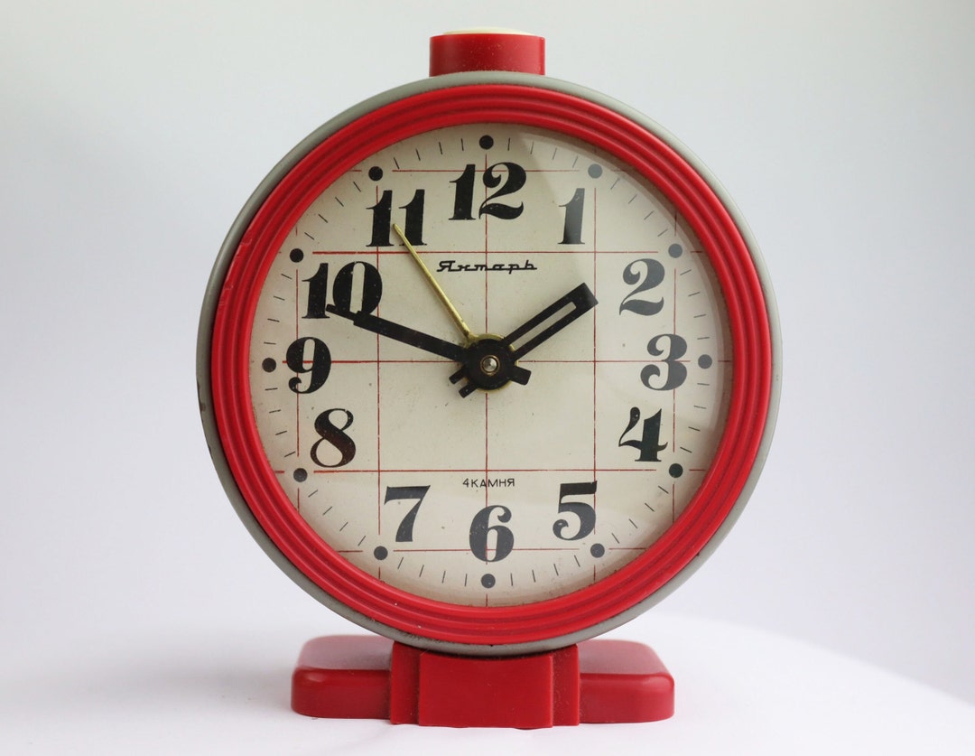 Vintage Mechanical Alarm Clock Jantar, Desk Clock, Table Clock USSR ...