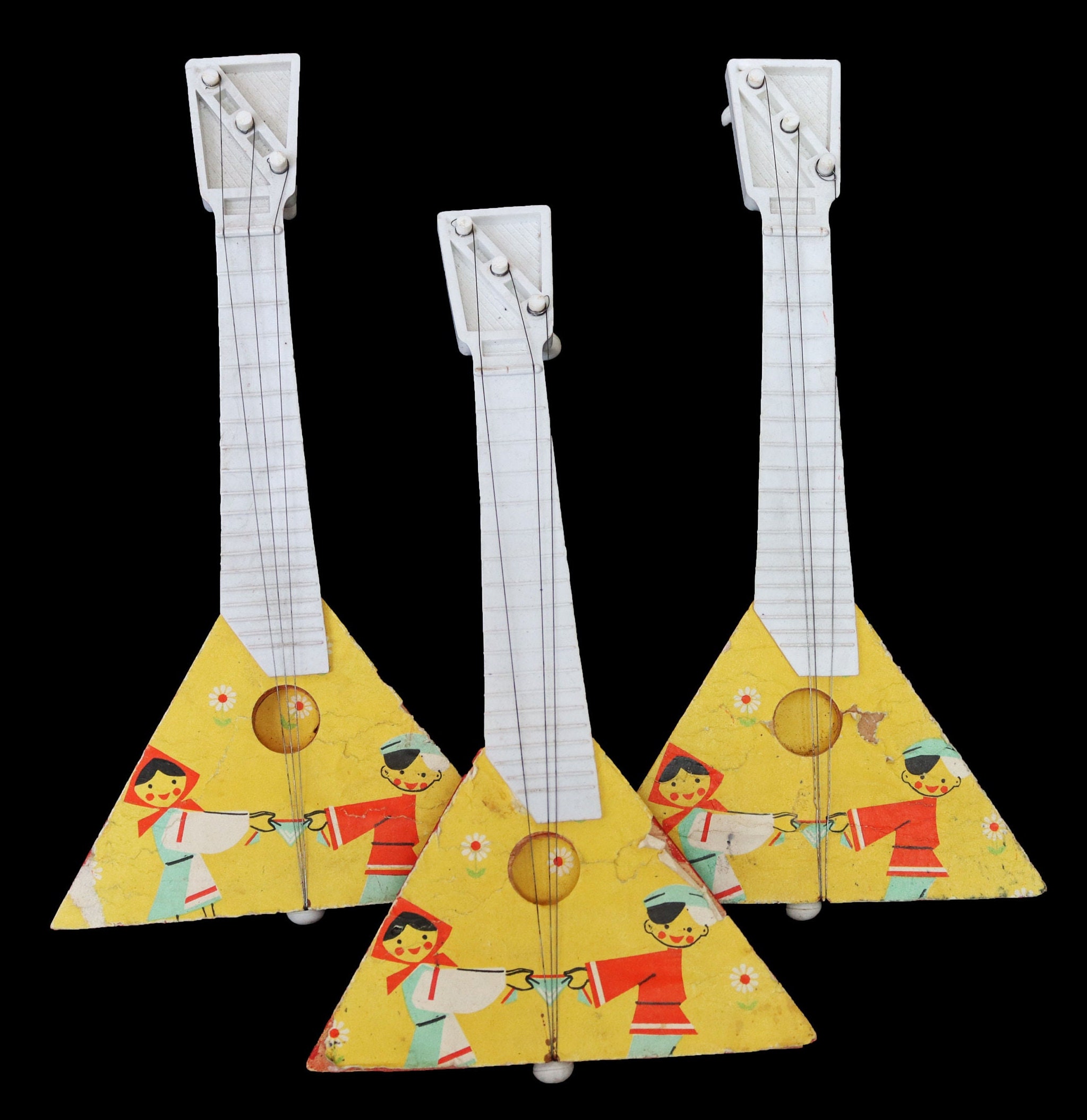 Three Vintage Kids Balalaikas, Russia Communist Propaganda, Kids ...