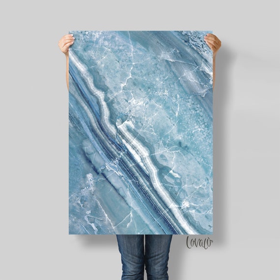 Blue Photography Backdrop Marble for Product Instagram Flat - Etsy